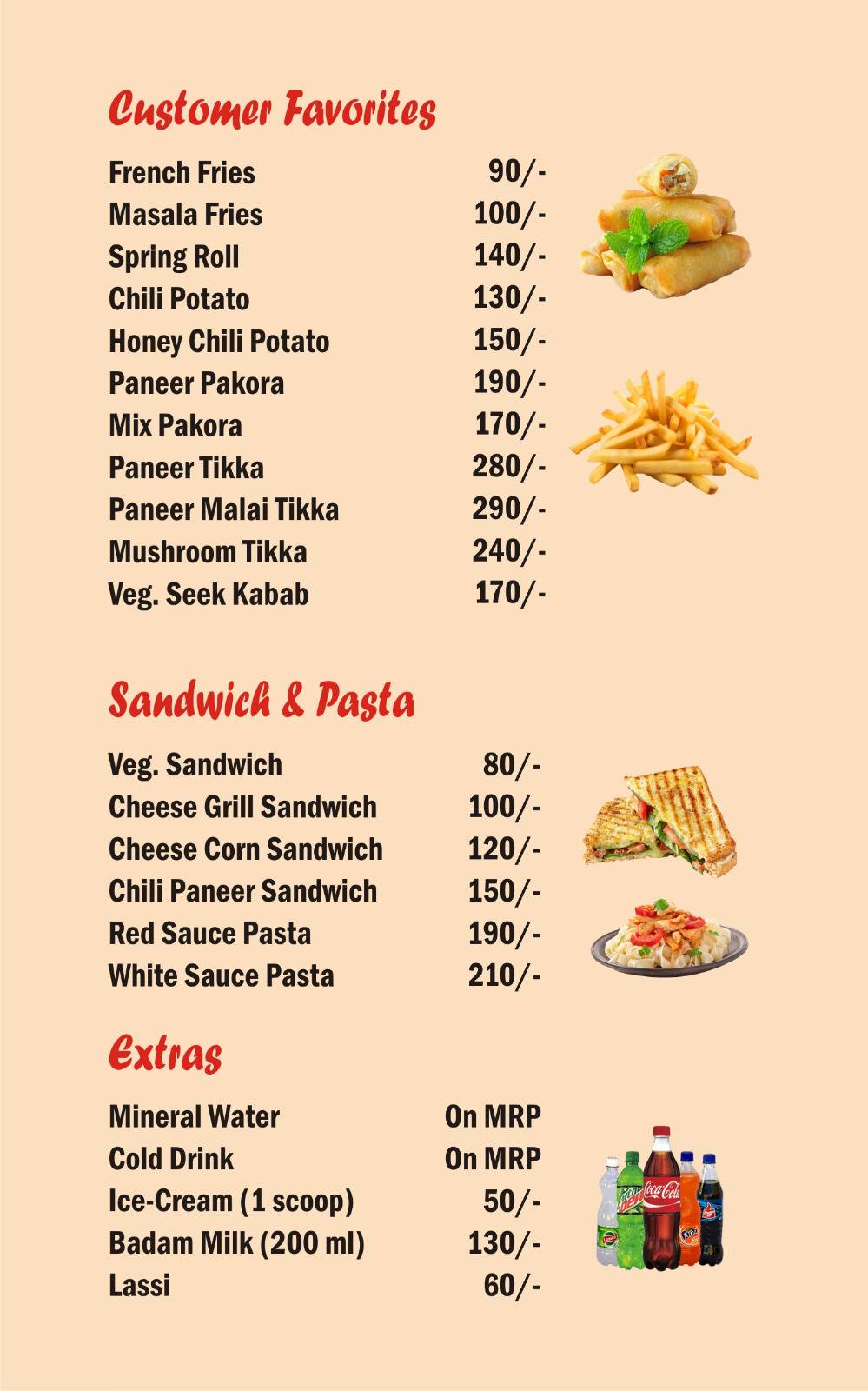 Menu at Swastik Food, Moradabad