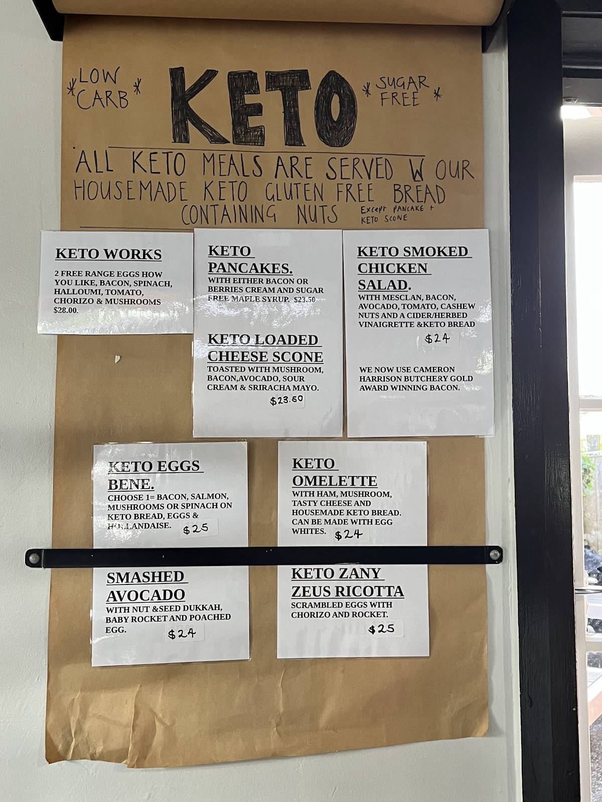 Menu at Sweet Vanilla Kitchen cafe, Lower Hutt