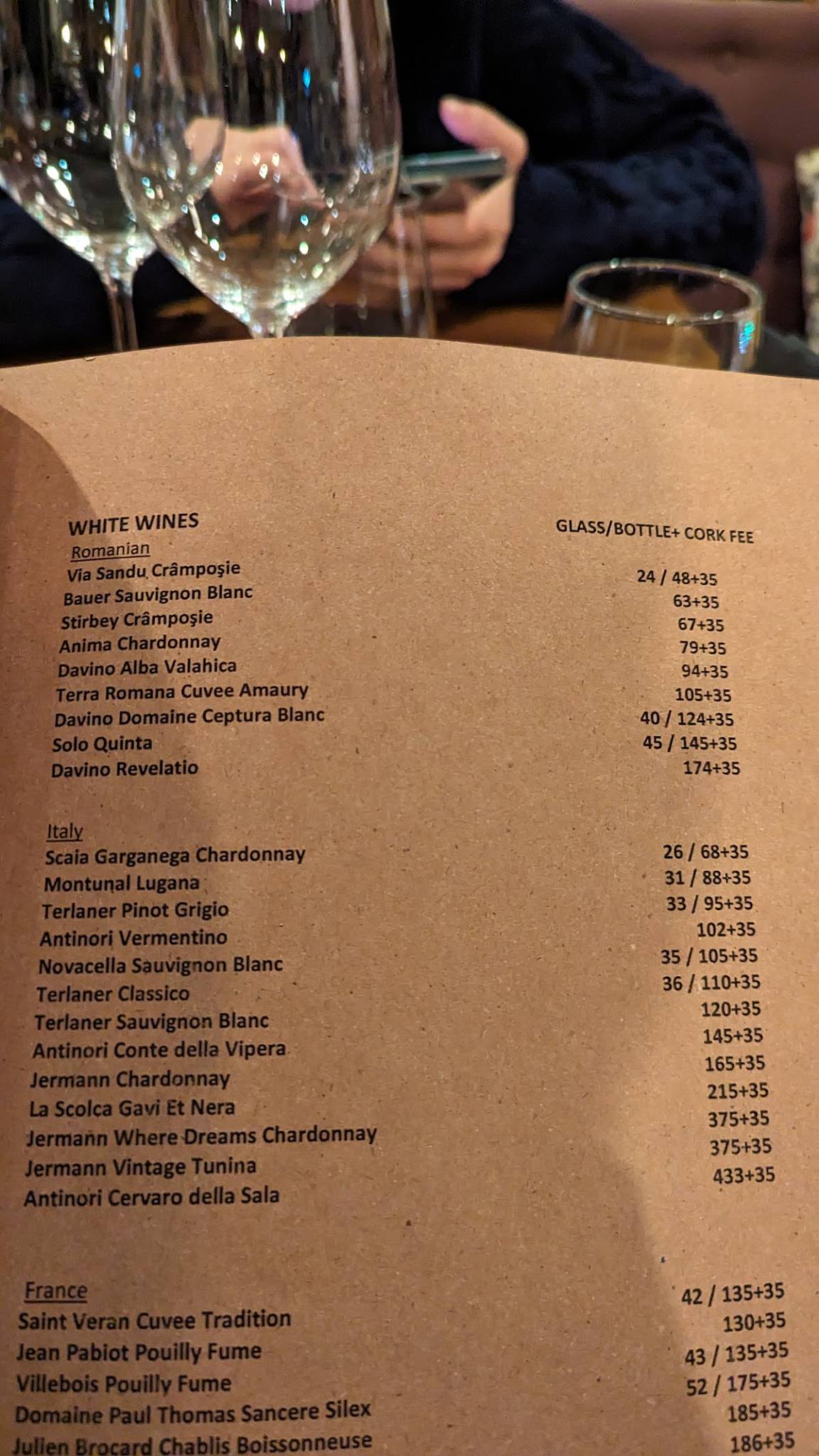 Menu at TASTING ROOM by Ethic Wine, Bucharest