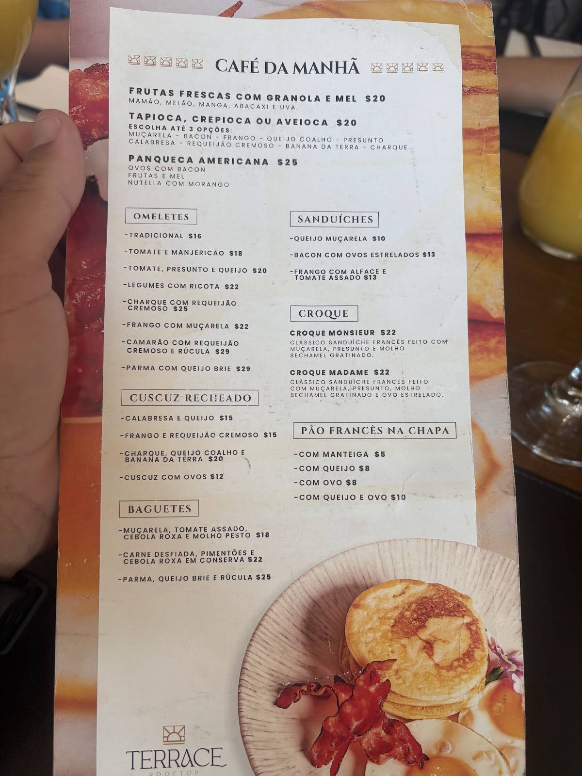 Carta del restaurante TERRACE Rooftop, Aracaju