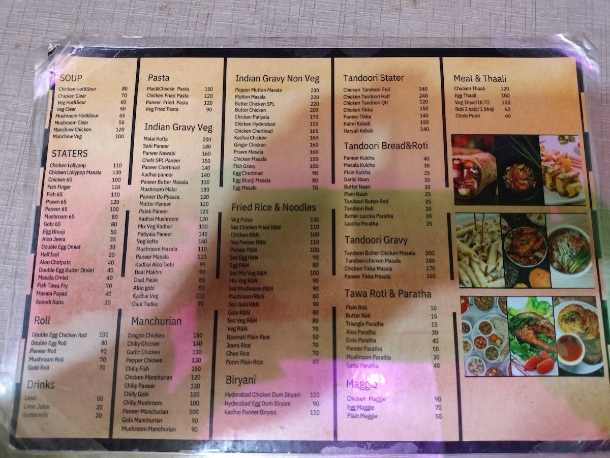 Menu at THE FOOD MELA, Vellore