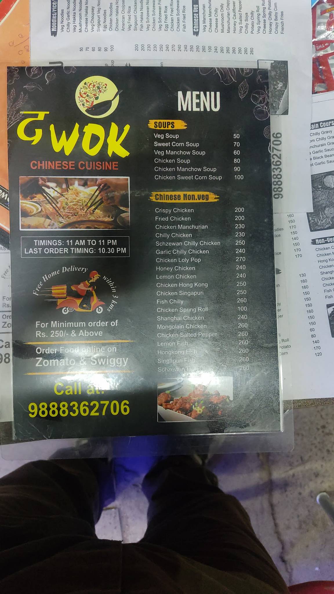 Menu at THE WOK, Zirakpur
