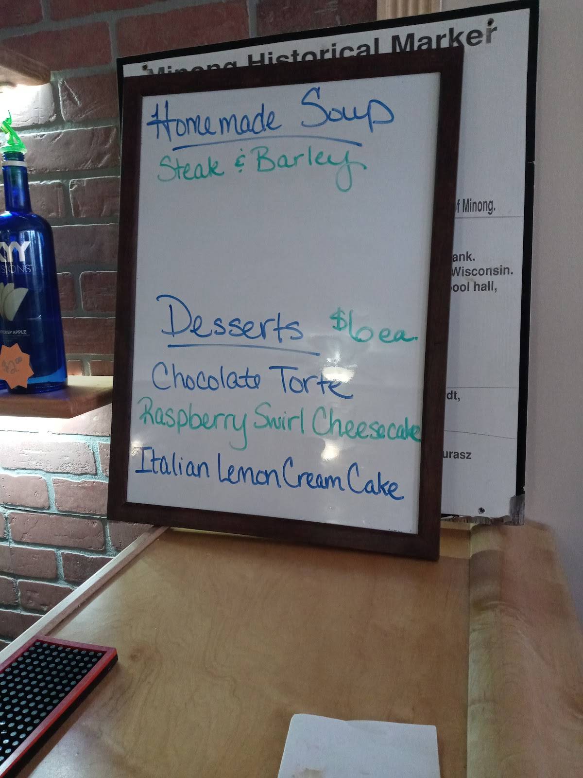 Menu at TR Club Northern, Minong