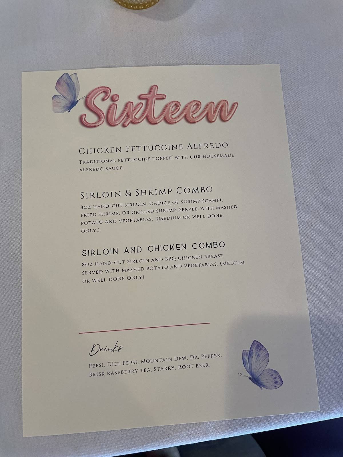 Menu at Table 59 restaurant, Merced