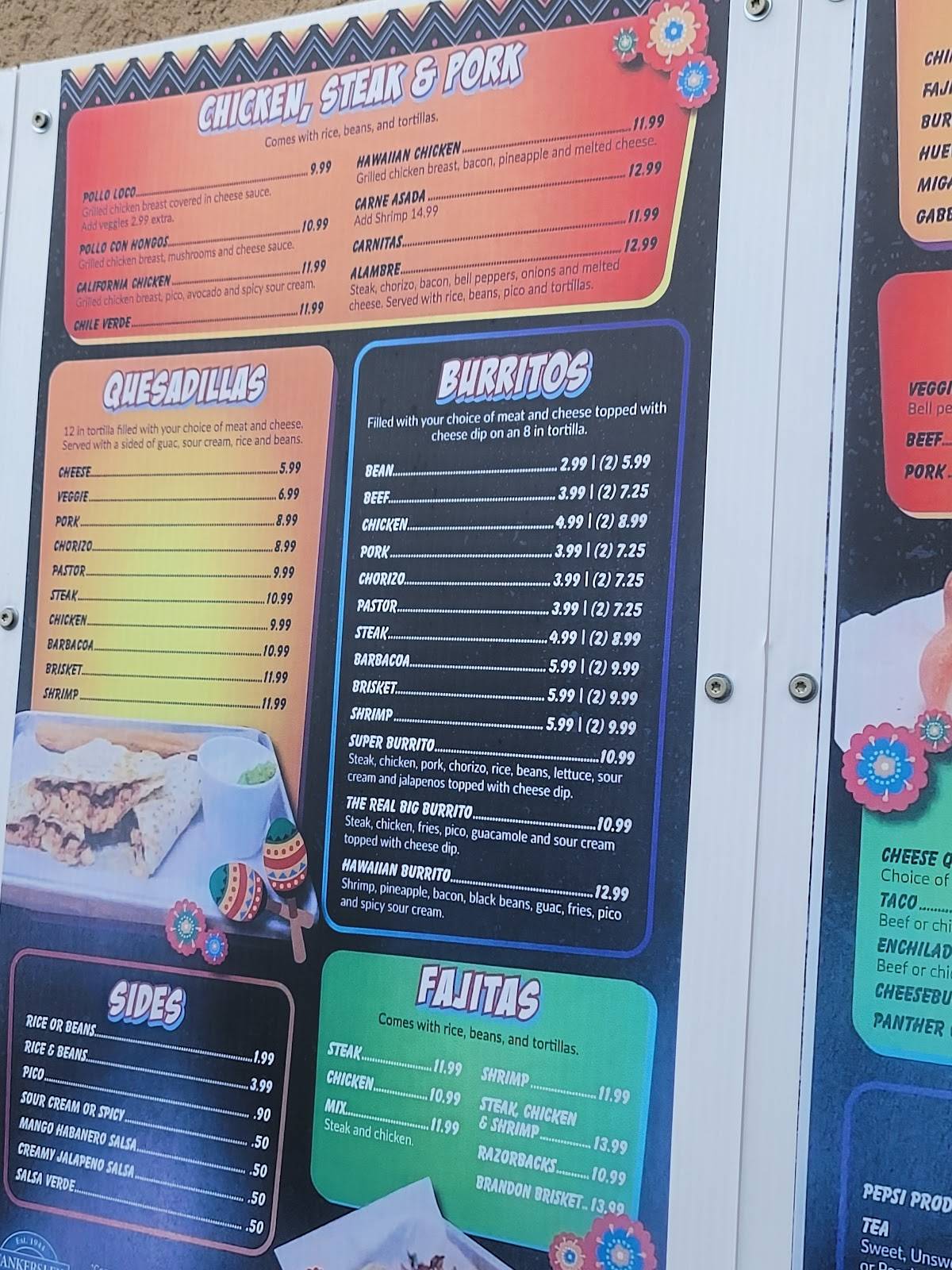 Menu at Taco Local restaurant, Greenbrier