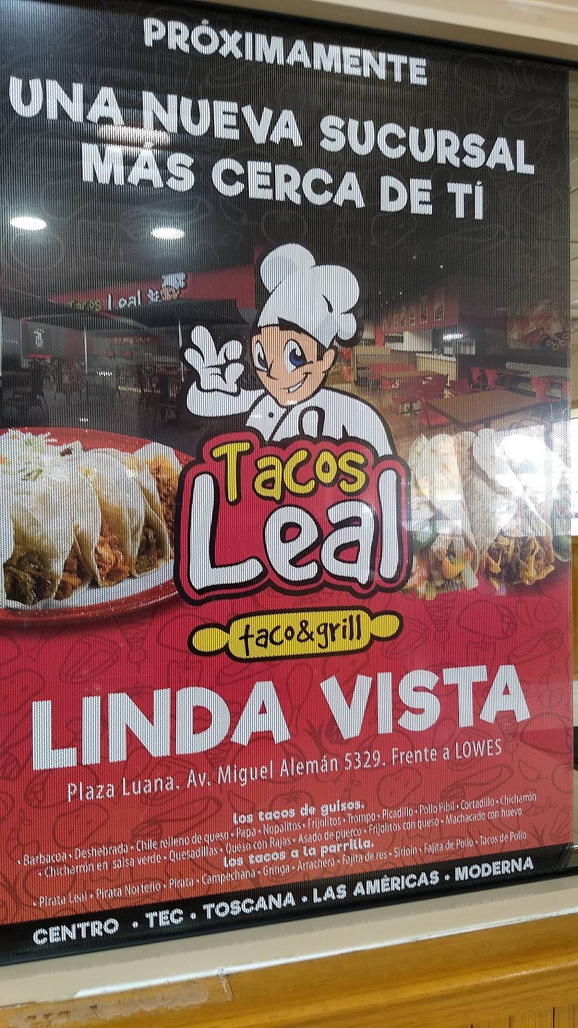 Carta del restaurante Tacos Leal Tec, Monterrey, Av. Eugenio Garza Sada ...