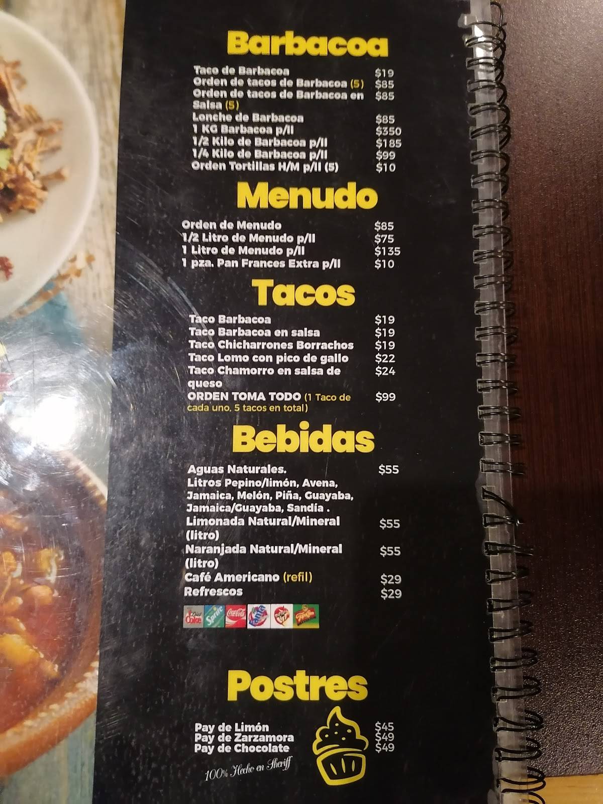 Carta del restaurante Sheriff Abasolo, Saltillo, Mariano Abasolo Nte 2371