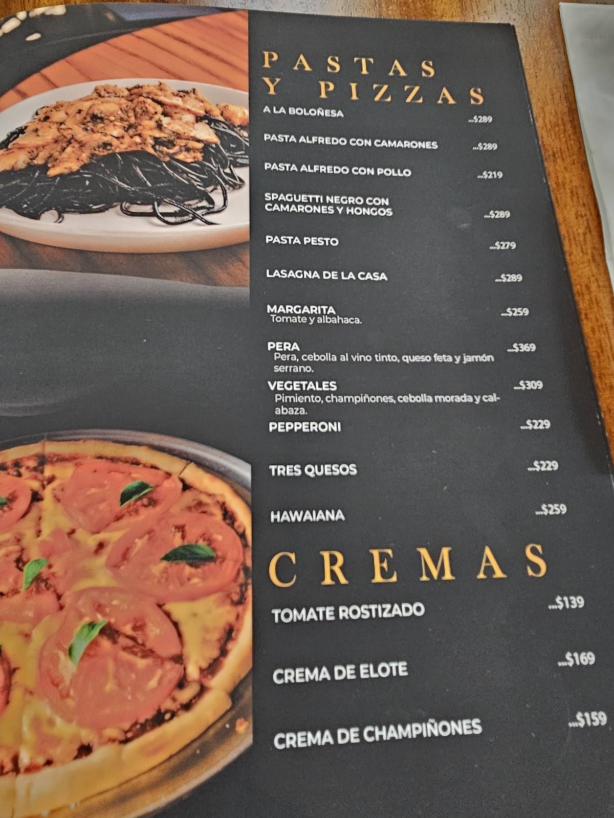 Carta del restaurante Carlo Rooftop, Tampico