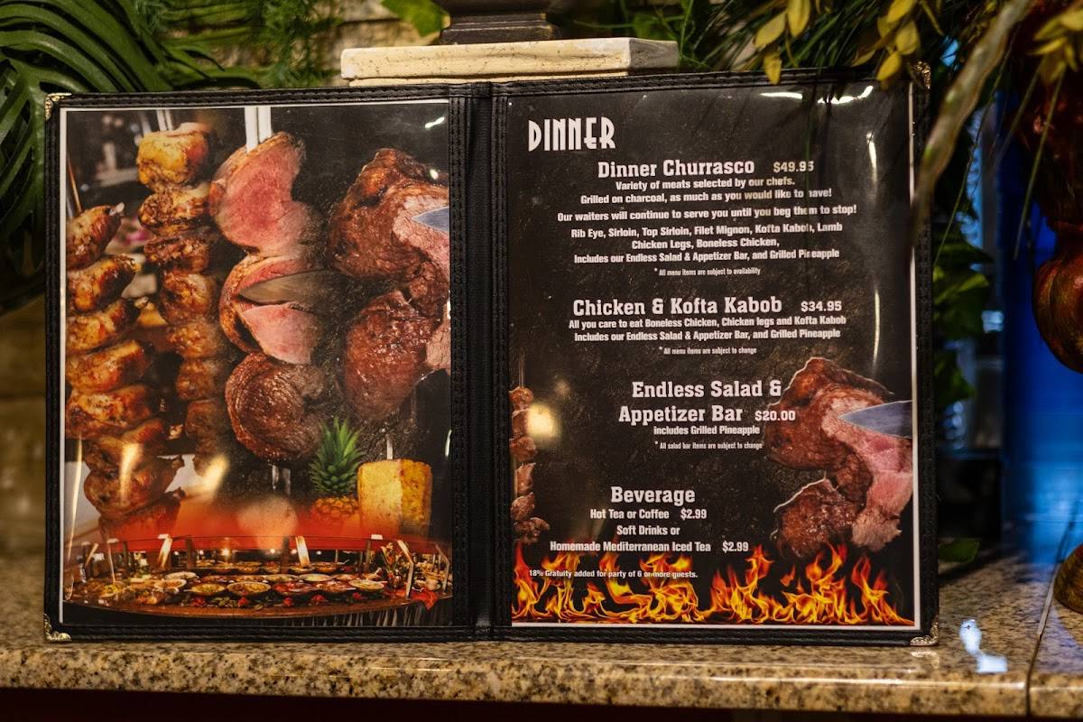 Menu at Tannoor Grill Brazilian Steakhouse - Cordova, Memphis, 830 N ...