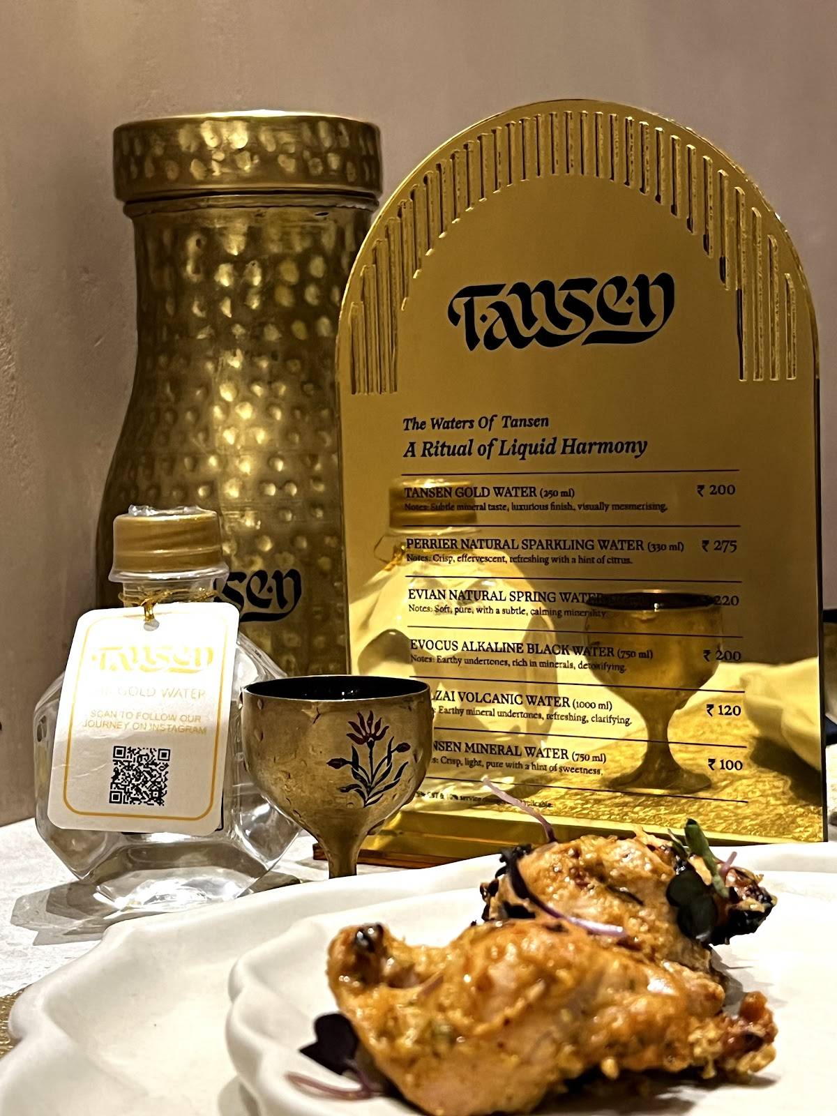 Menu at Tansen, Hyderabad, Sy No. 332 & 333