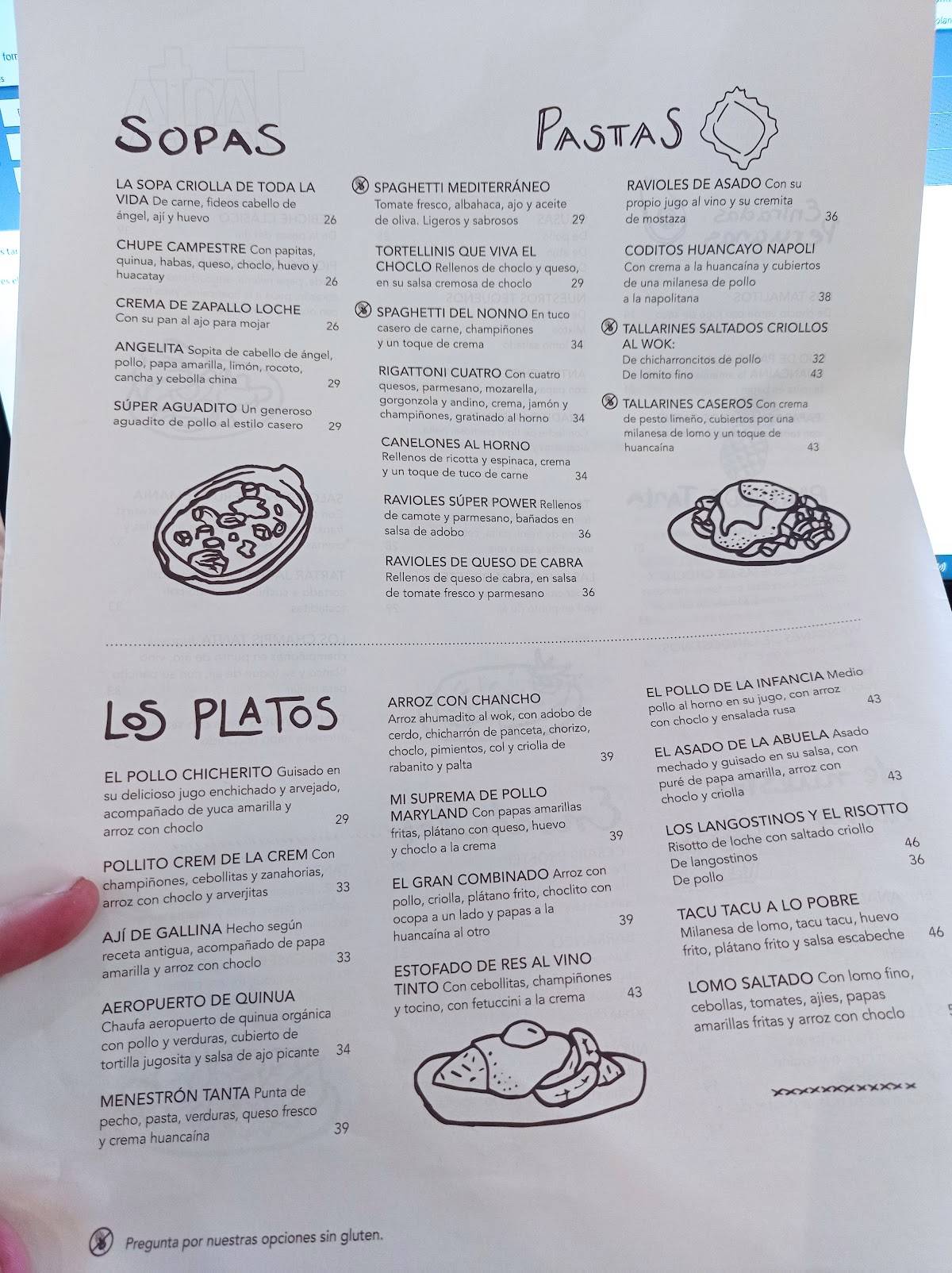 Carta del restaurante Tanta Jockey Plaza, Santiago del Surco, Av ...