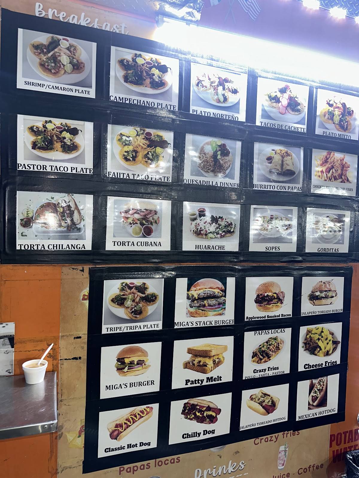 Menu at Taqueria y Cafeteria Las Migas (Food Truck), Houston, 315 ...