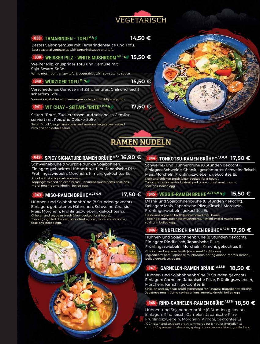 Speisekarte von Taste of Asia Germany GmbH restaurant, Chemnitz