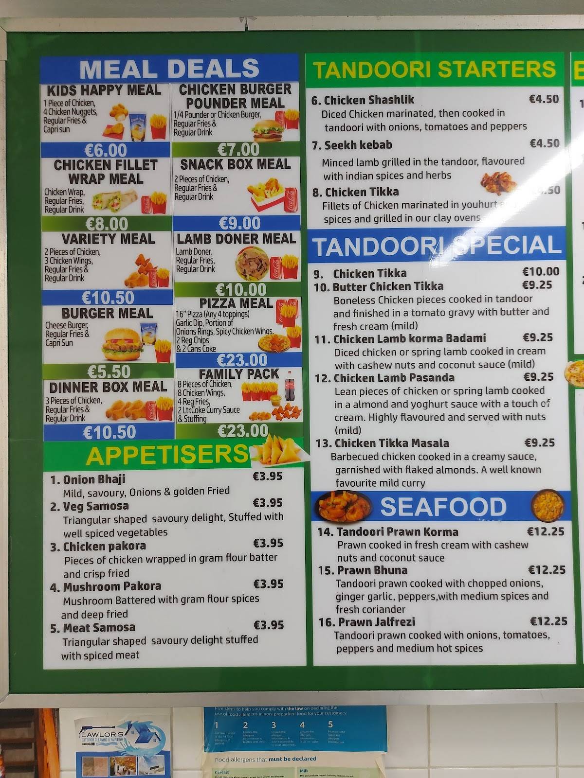 Menu at Tasty Bite restaurant, Dromcolliher