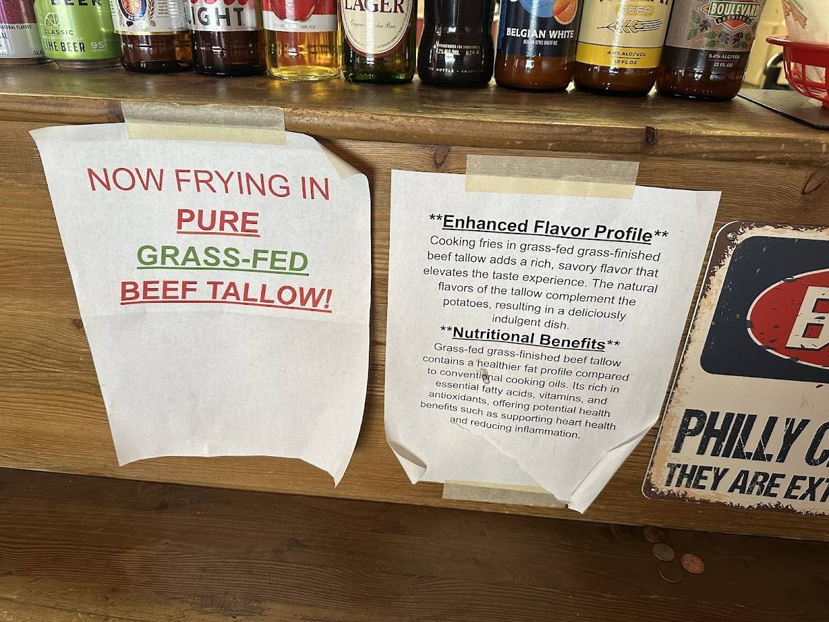 Menu at Tay’s Cheesesteak restaurant, Kansas City