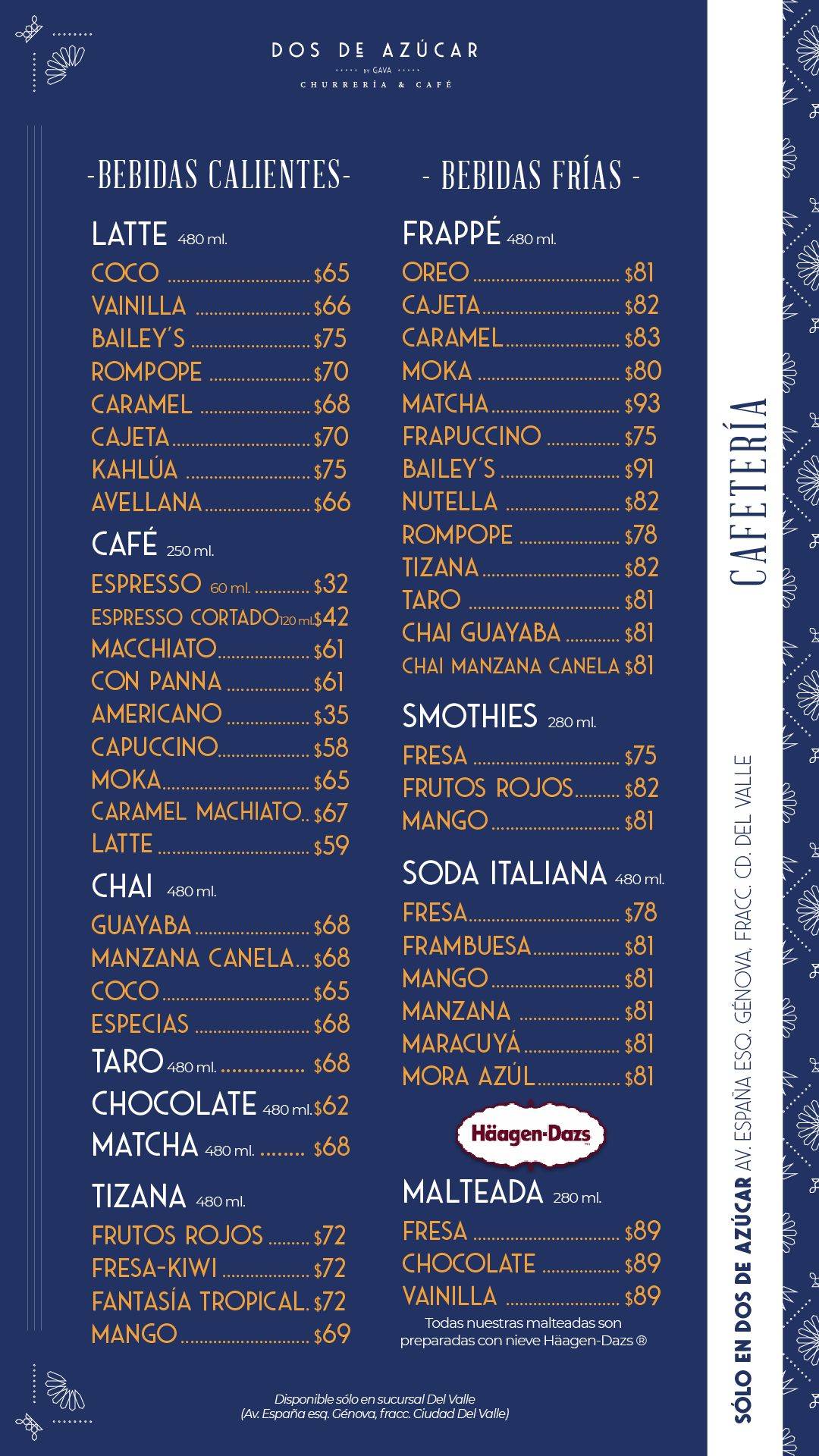 Carta del restaurante Dos De Asada, Tepic