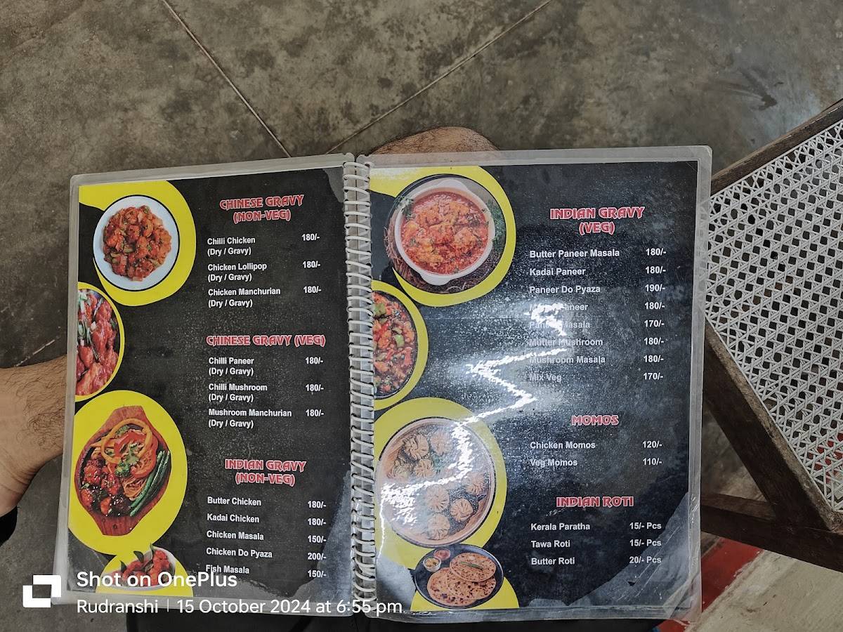 Menu at Thambi Corner, Port Blair
