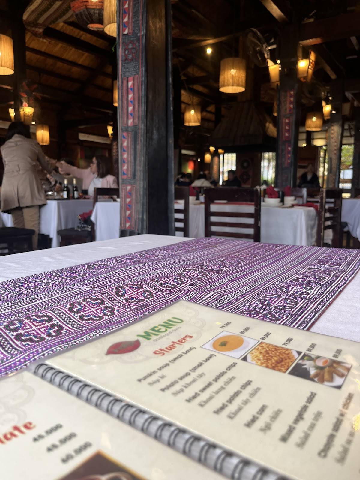 Menu at Indigo Restaurant, Lao Cai