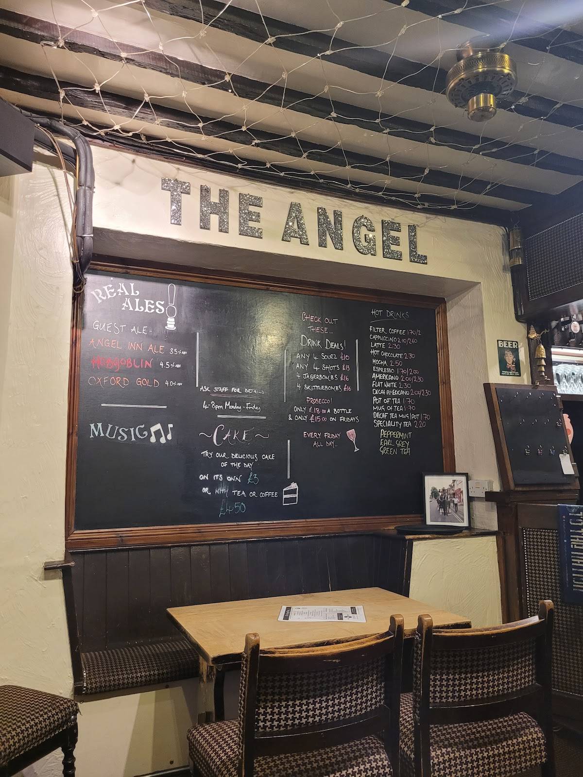Menu at The Angel Inn pub & bar, Witney