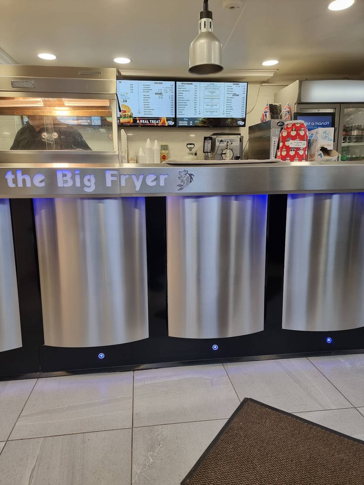Menu at The Big fryer fast food, Long Buckby