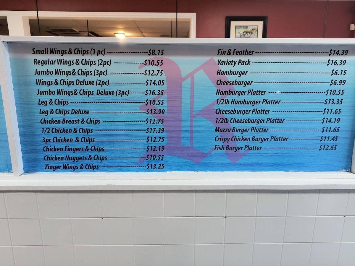 Menu at The Big R Restaurant, St. John's, 201 Blackmarsh Rd
