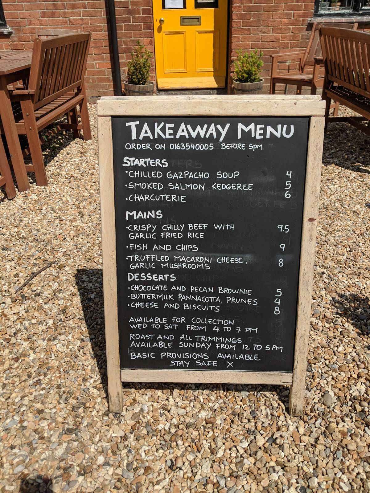Menu at The Blackbird pub & bar, Newbury, Bagnor