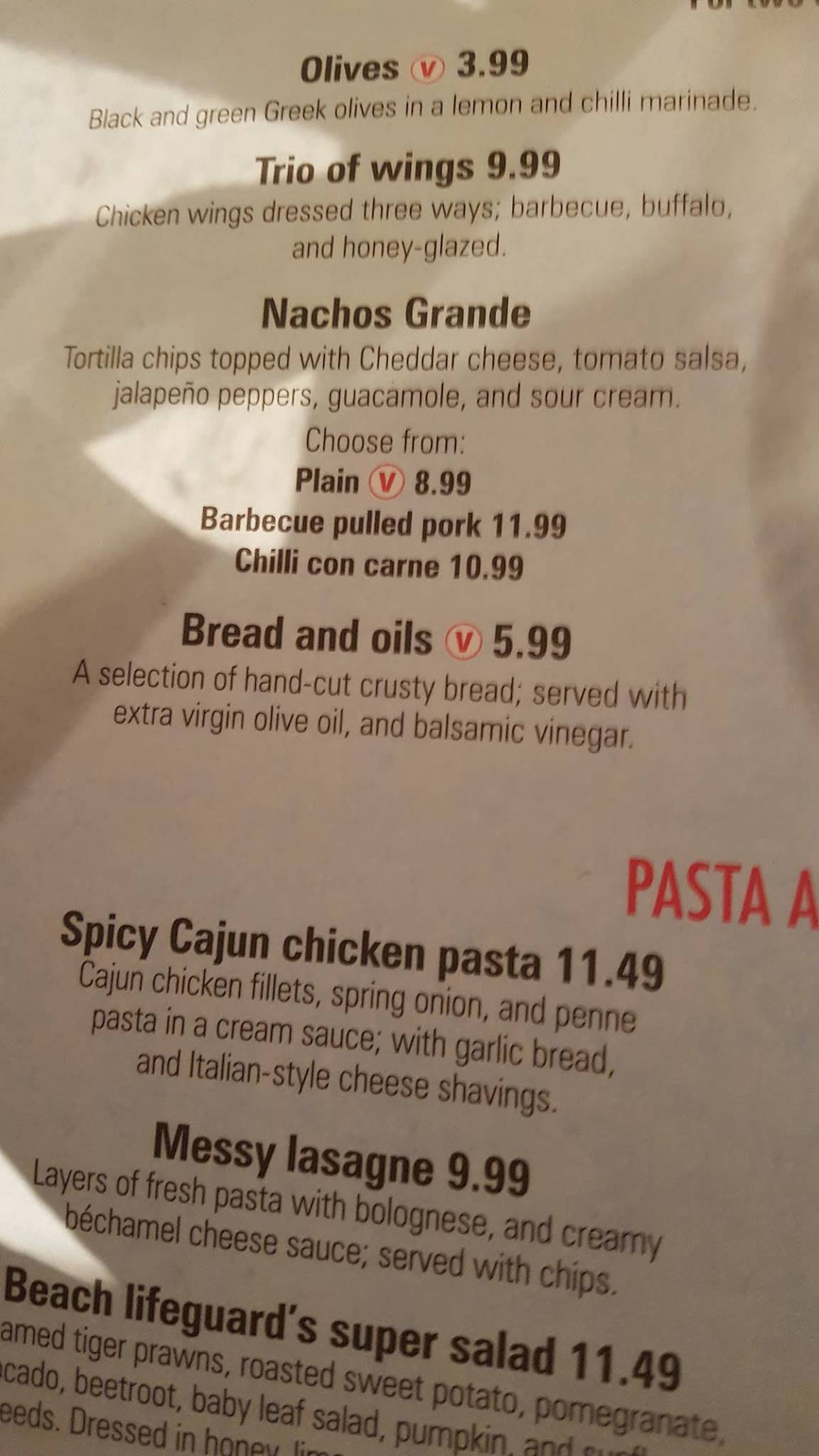 Menu at The Bluff Inn pub & bar, Hayle