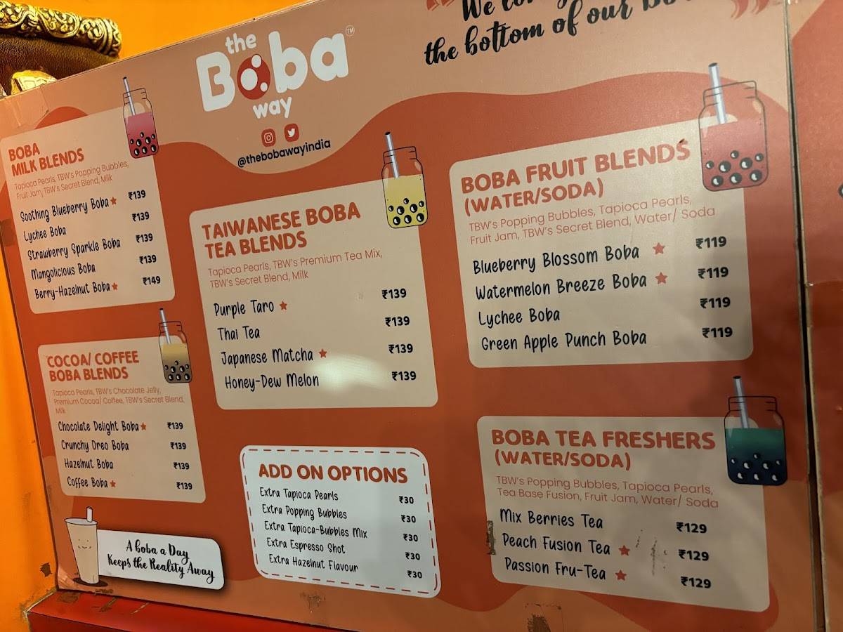 Menu at The Boba Way - Kothrud, Pune, The Boba Way
