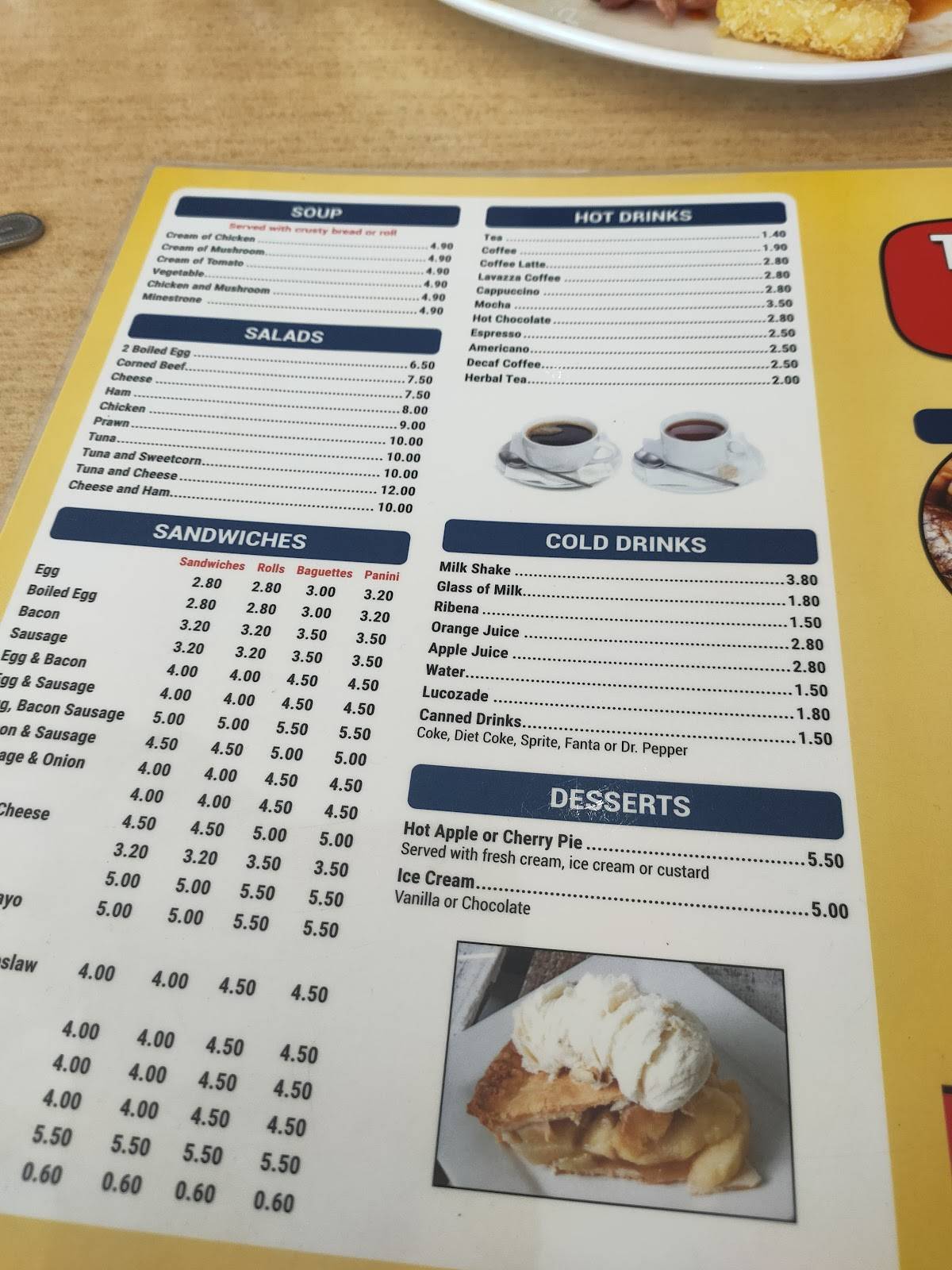 Menu at The Chef's Kitchen cafe, Enfield, 78 Chase Side