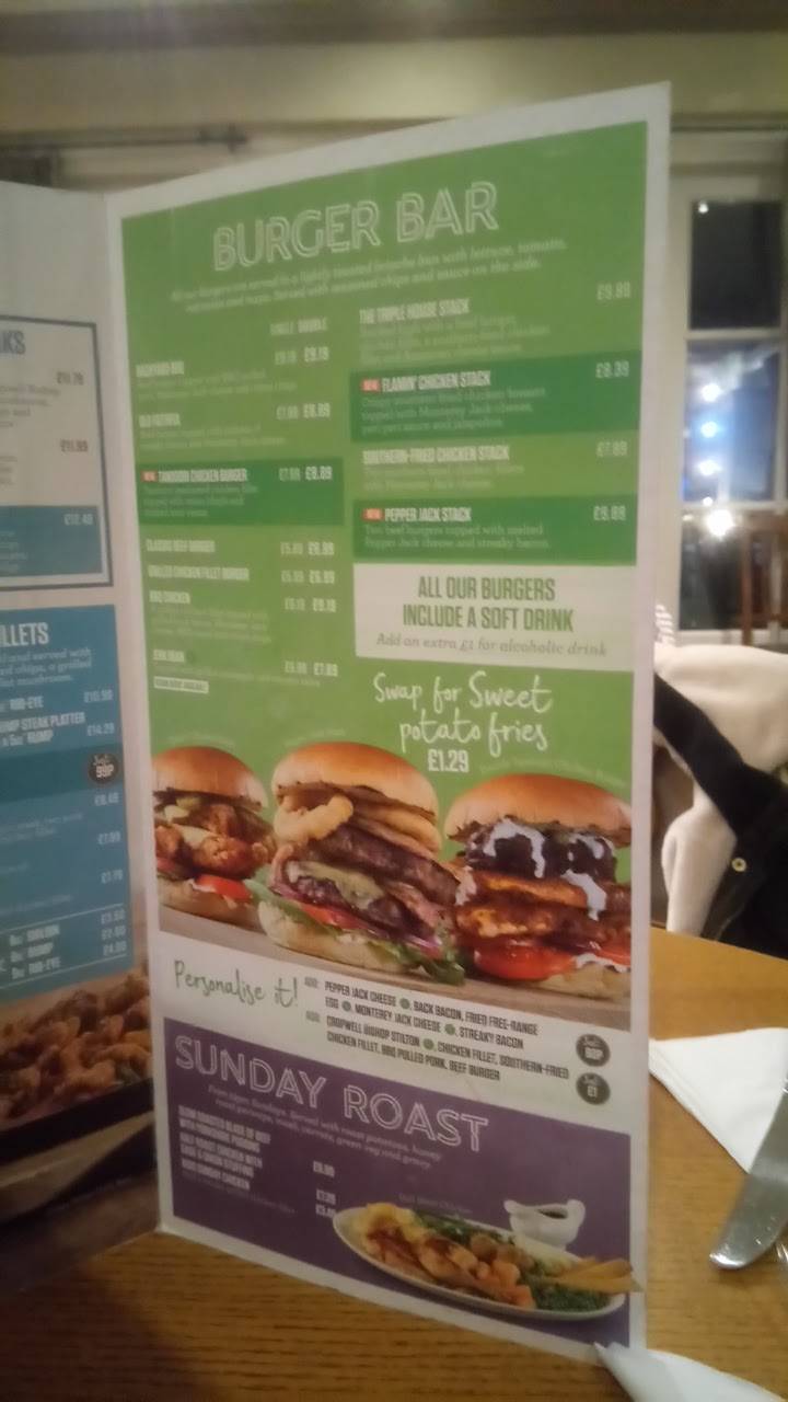 Menu at The Chestnut Tree pub & bar, Wolverhampton