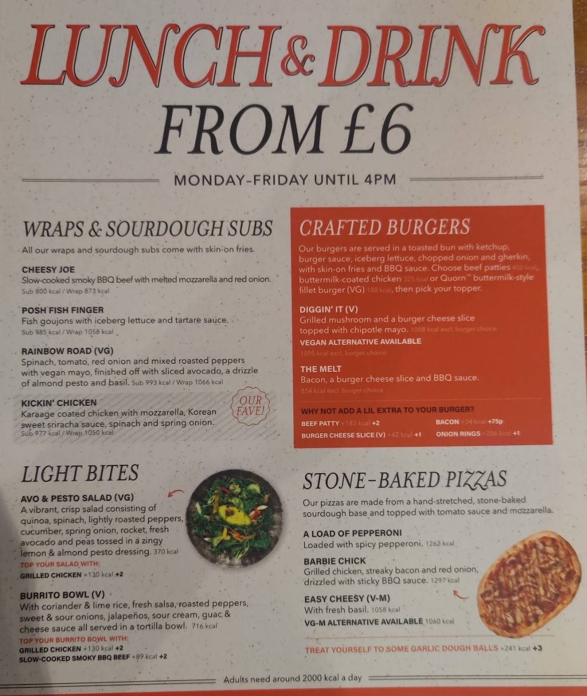 Menu at The Crafty Pig, Manchester pub & bar, Manchester