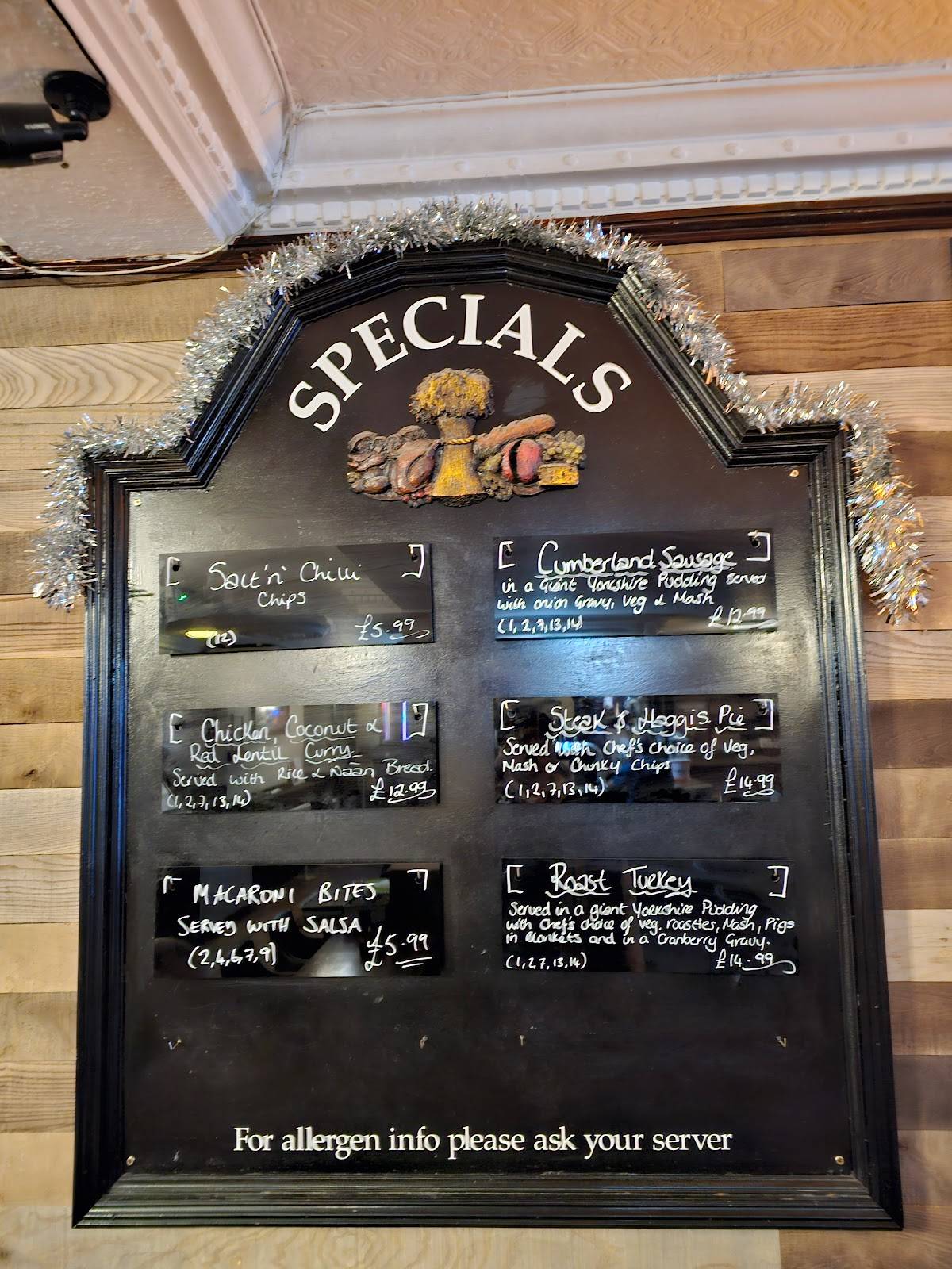 Menu at The Crofter Bar and Restaurant, Fort William