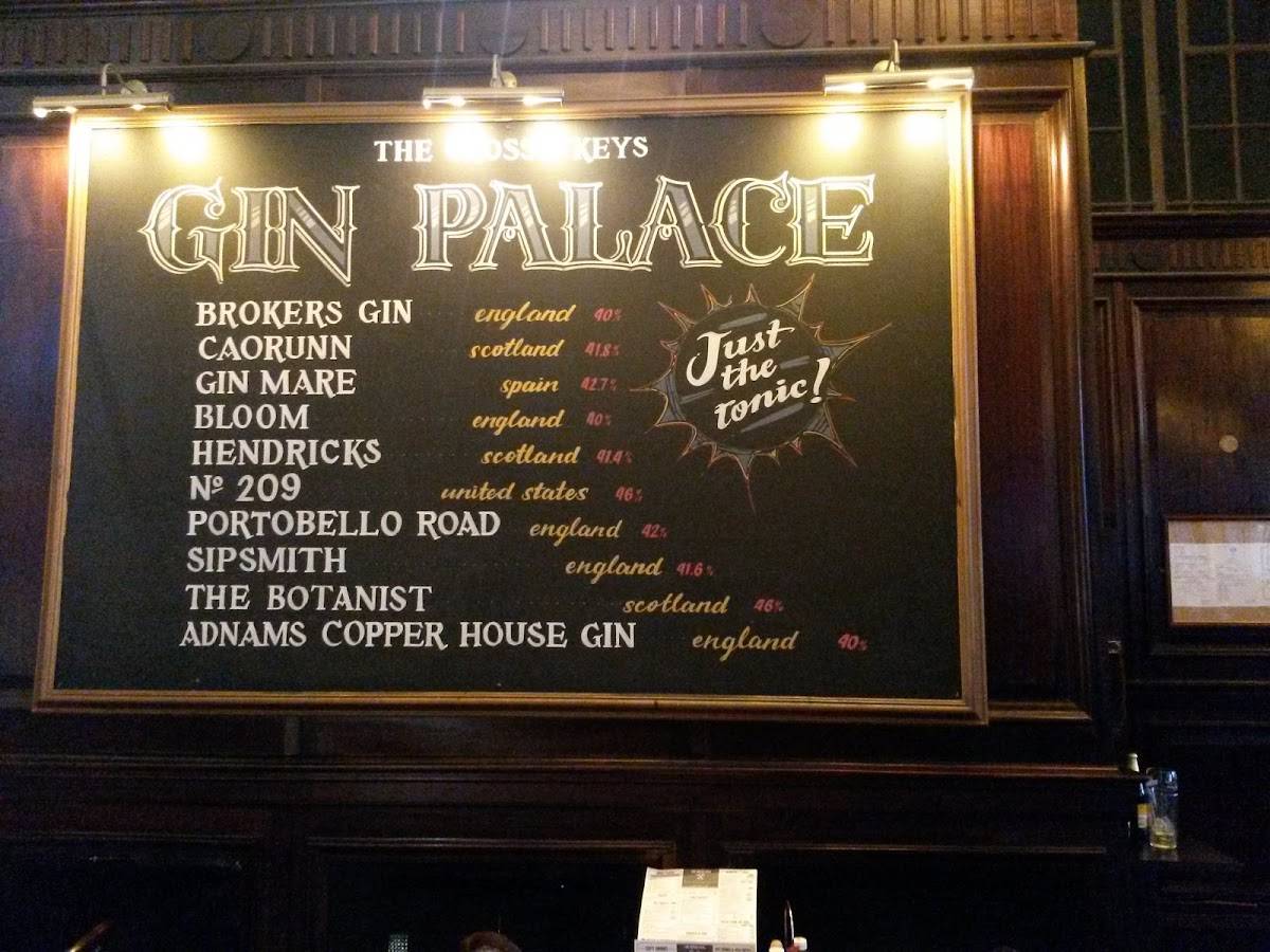Menu at The Crosse Keys pub & bar, London