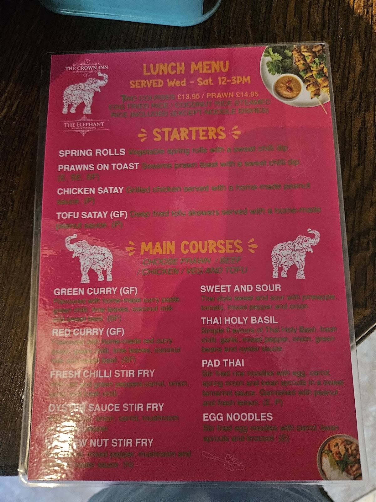 Menu at The Crown Inn pub & bar, Newick