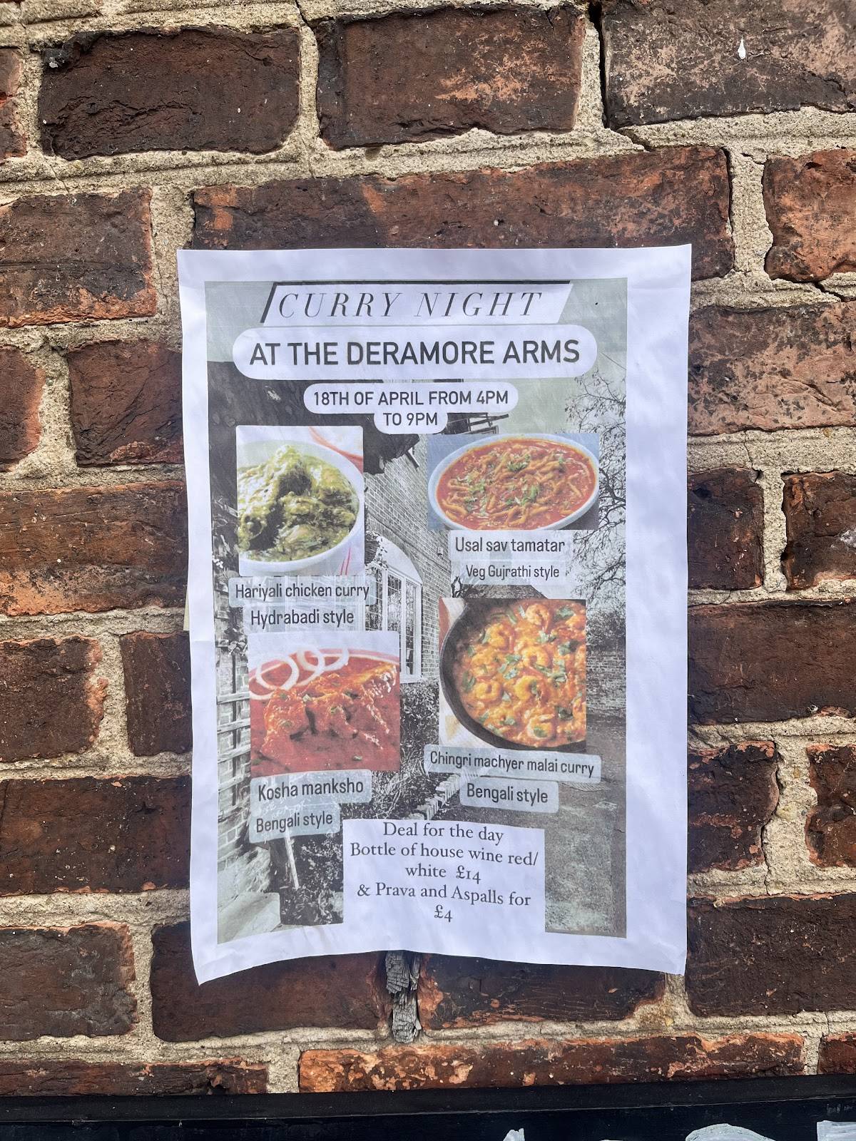 Menu at The Deramore Arms pub & bar, York