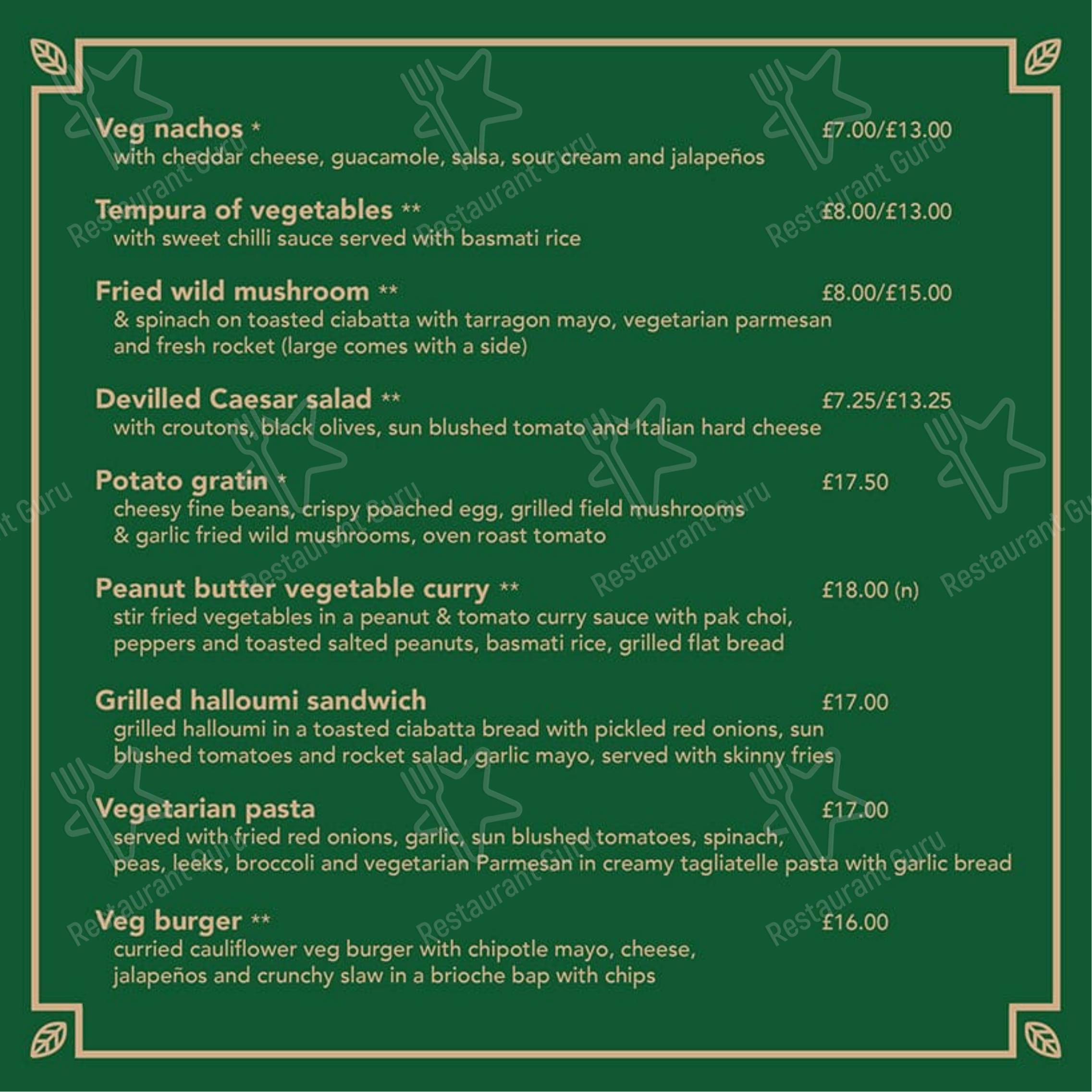 Menu at The Dirty Duck Alehouse pub & bar, Holywood