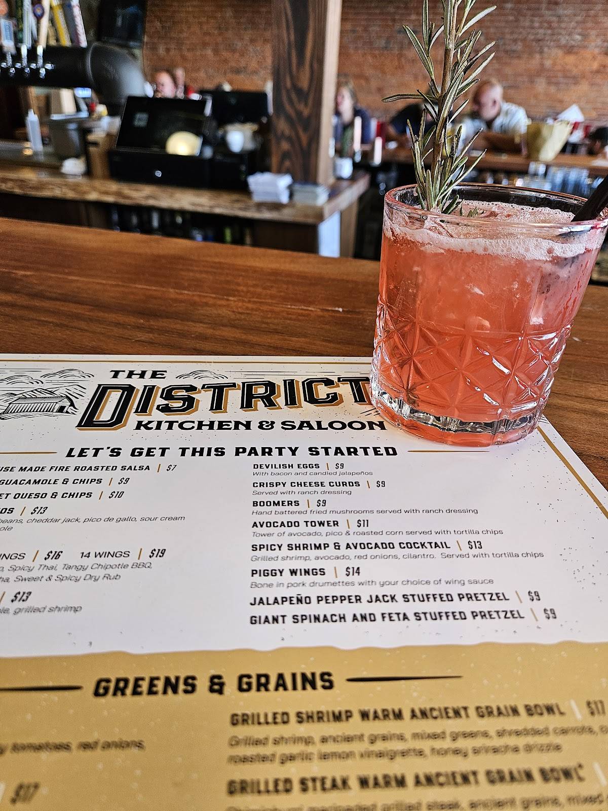 Menu at The District Kitchen & Saloon pub & bar, Cripple Creek