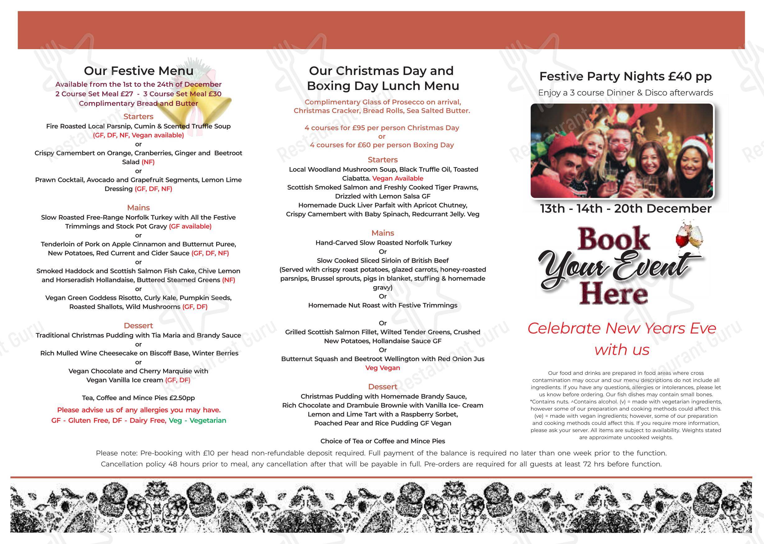 Menu at The Elm Tree Inn pub & bar, Wisbech