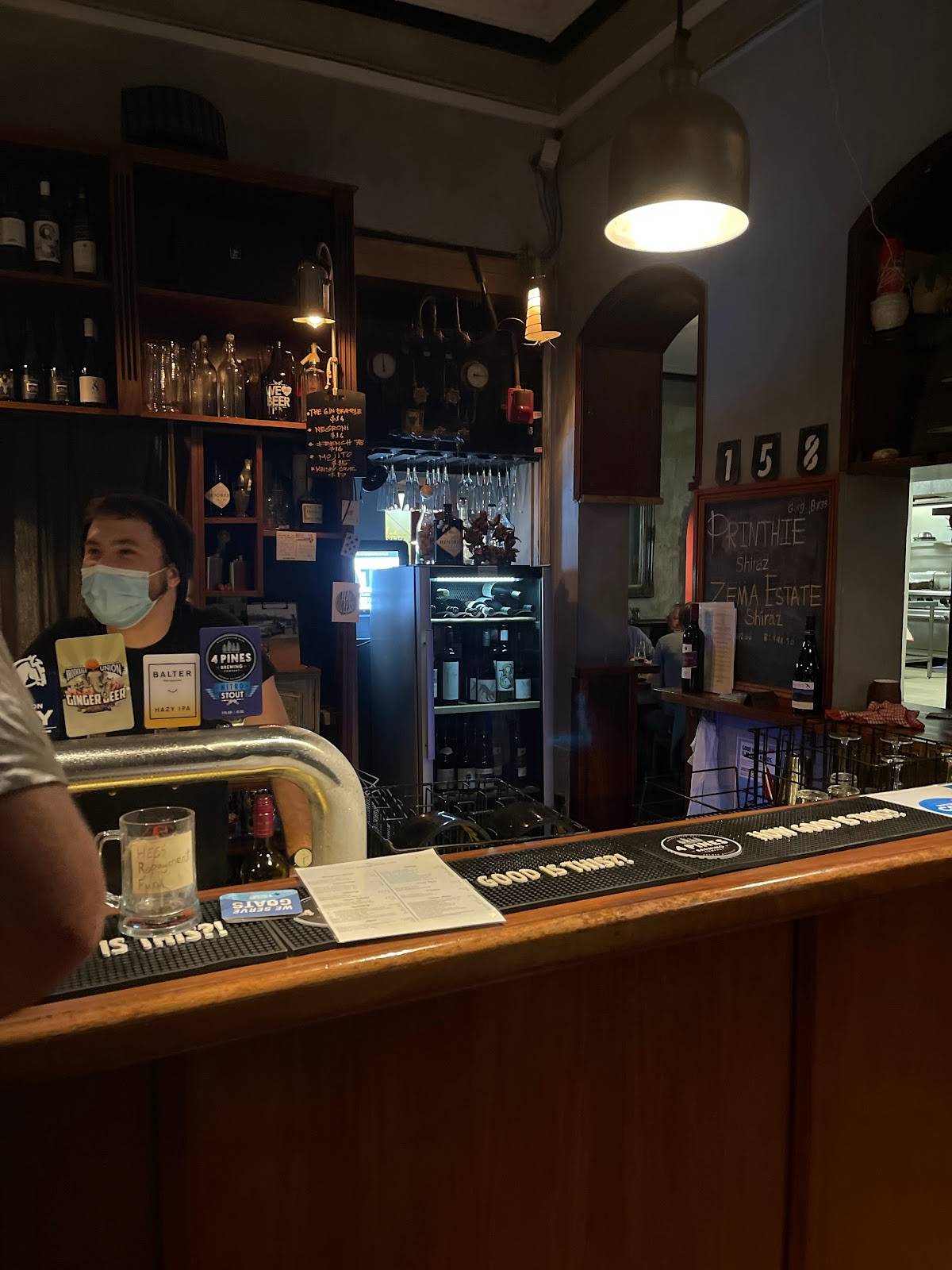 Menu at The Eveleigh Hotel pub & bar, Sydney