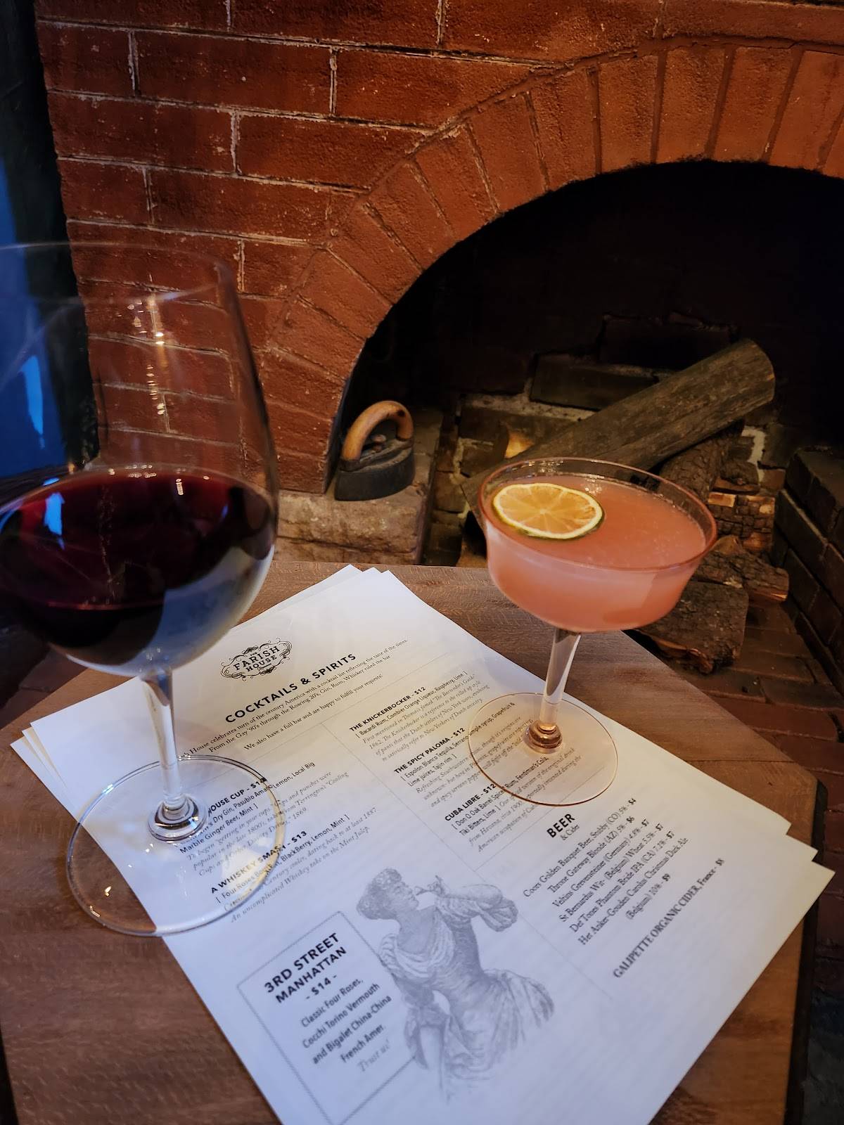 Menu at The Farish House restaurant, Phoenix