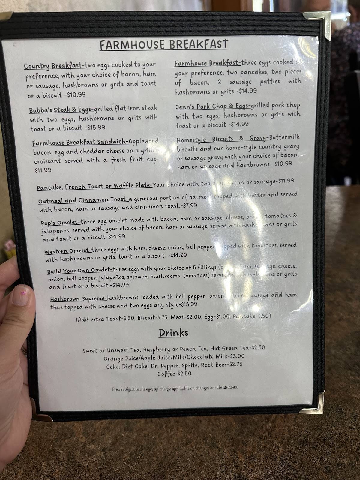 Menu at The Farmhouse Cafe' & Mercantile, Bay City
