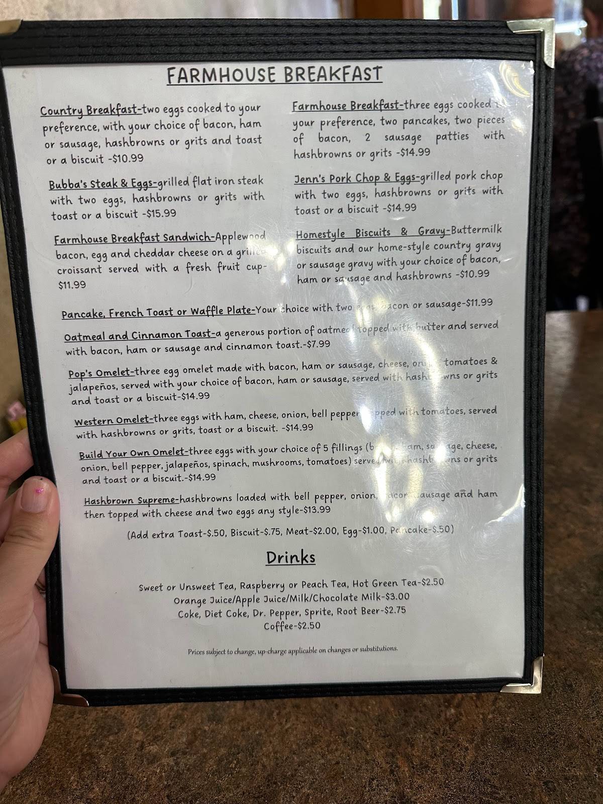 Menu at The Farmhouse Cafe' & Mercantile, Bay City