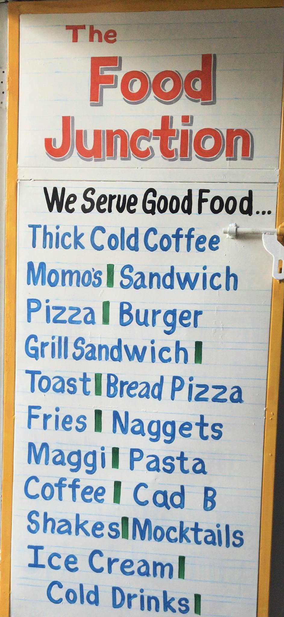 Menu at The Food Junction, Satara
