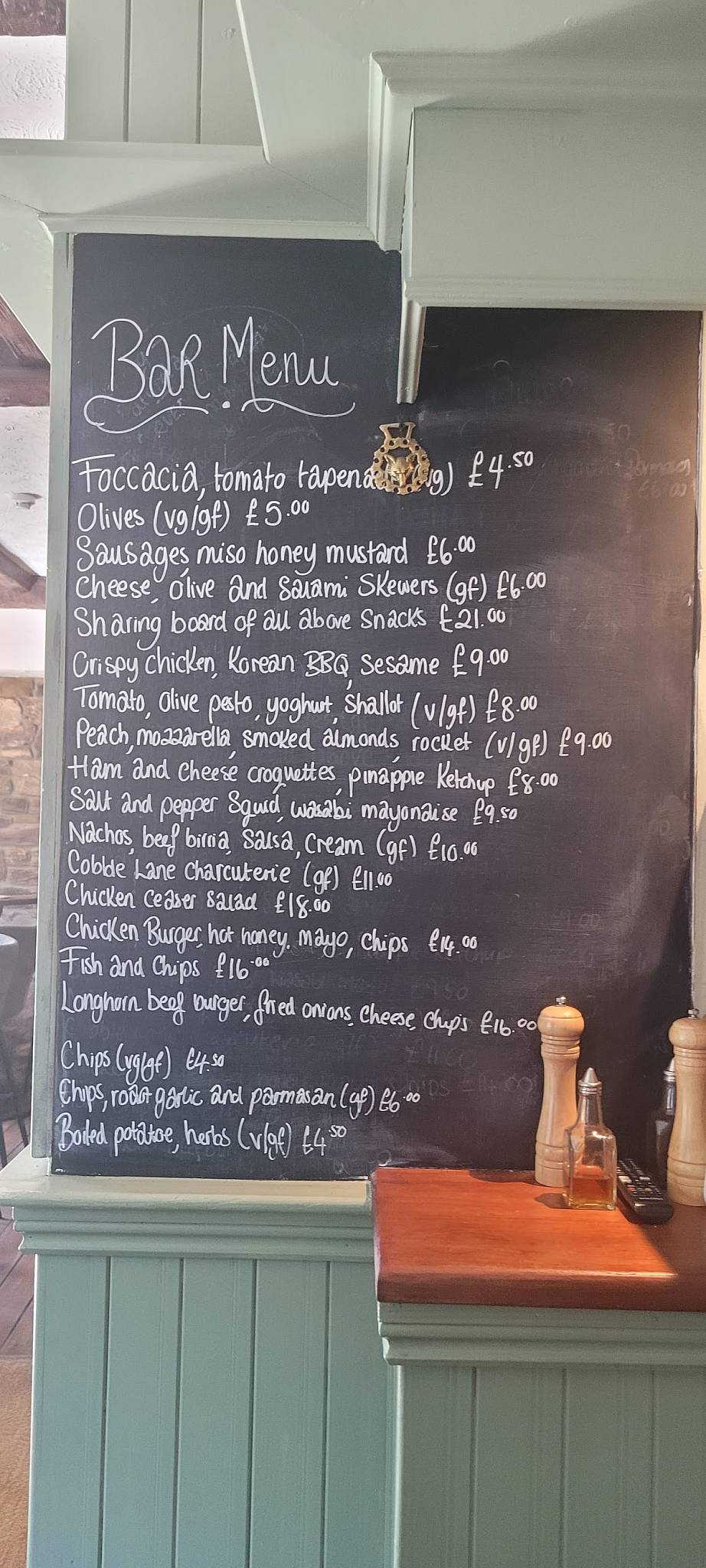 Menu at The Fox at Penllyn pub & bar, Cowbridge