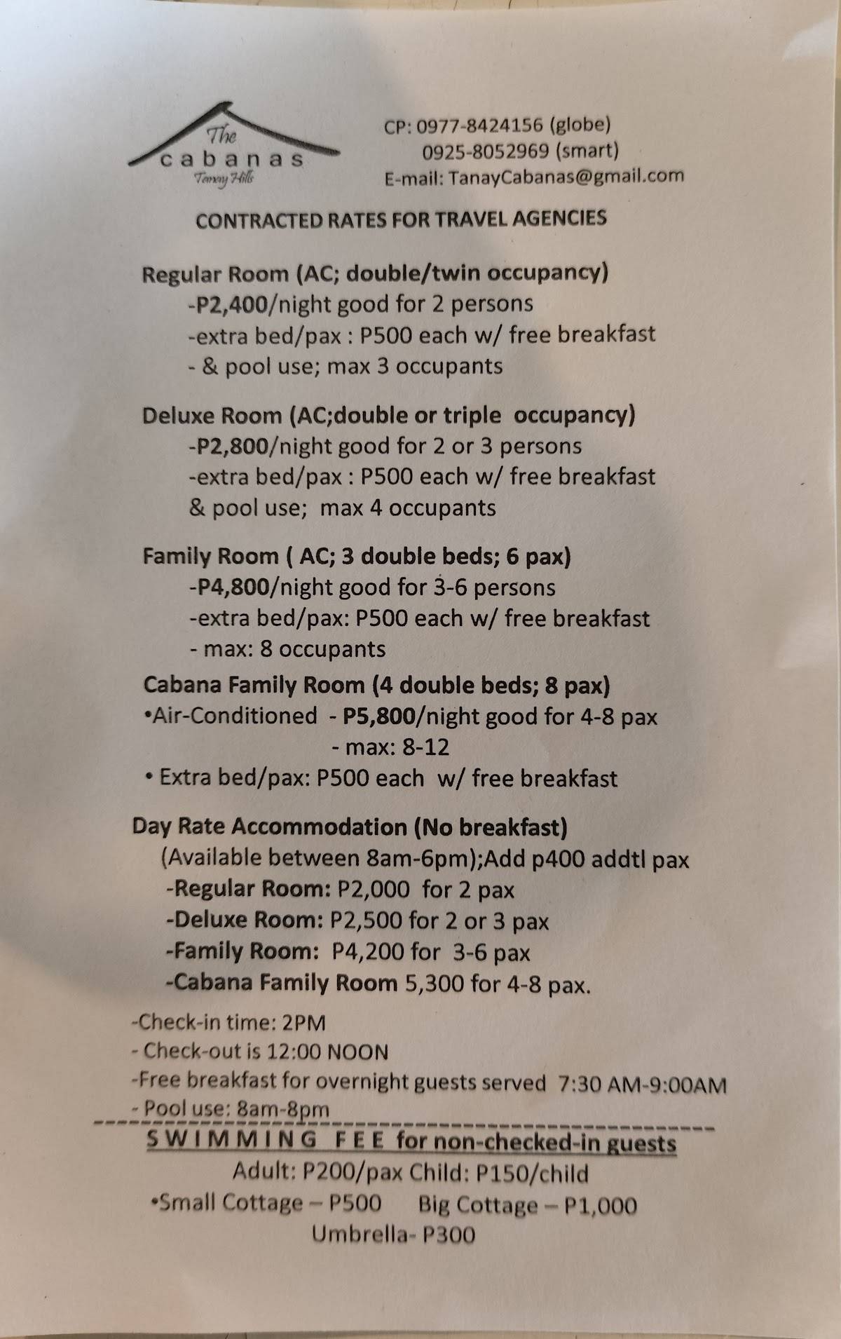 Menu at The Gathering Cafe, Tanay, G9M6+WQ3