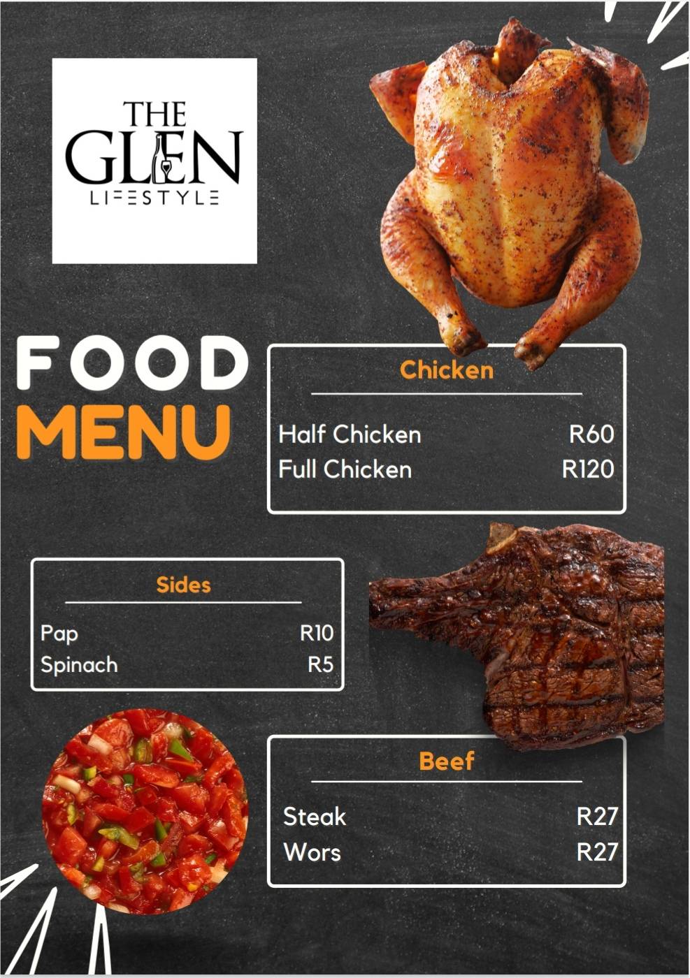 Menu at The Glen Lifestyle pub & bar, Midrand