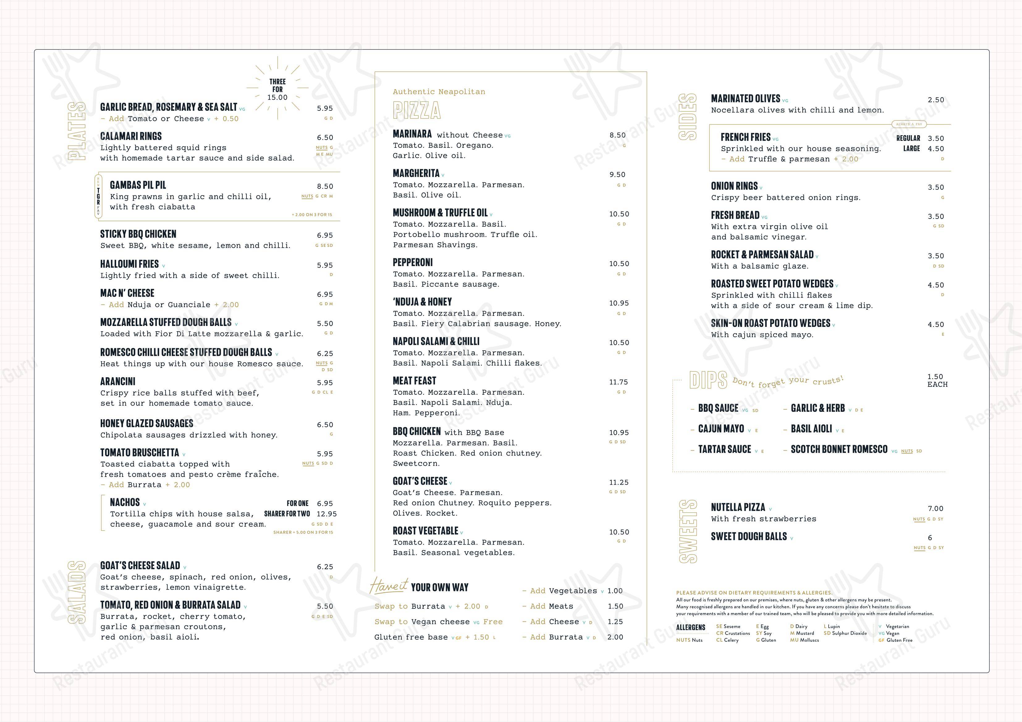 Menu at The Green Room pub & bar, Ormskirk, 39 Moor St