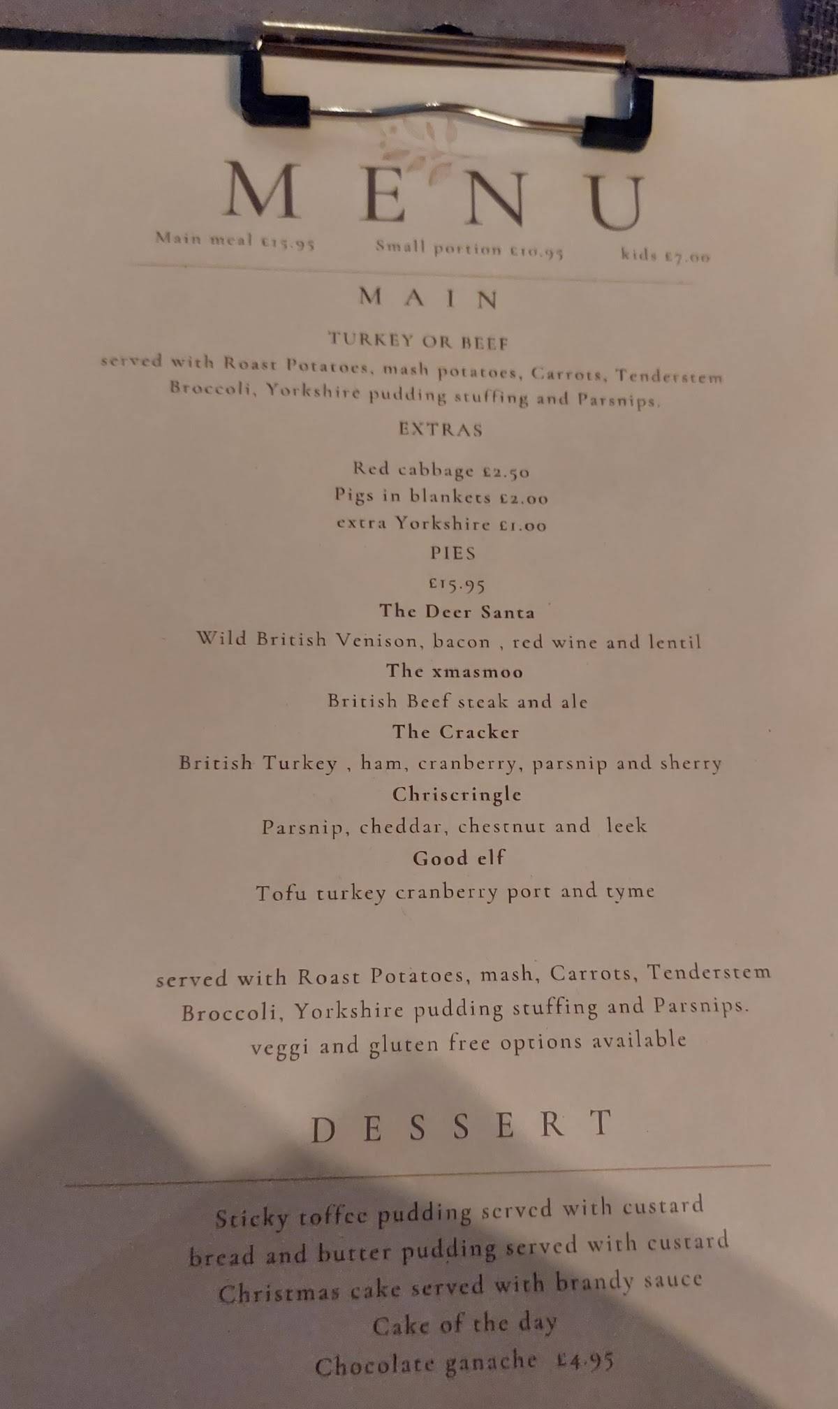 Menu at The Greyhound pub & bar, Riccall