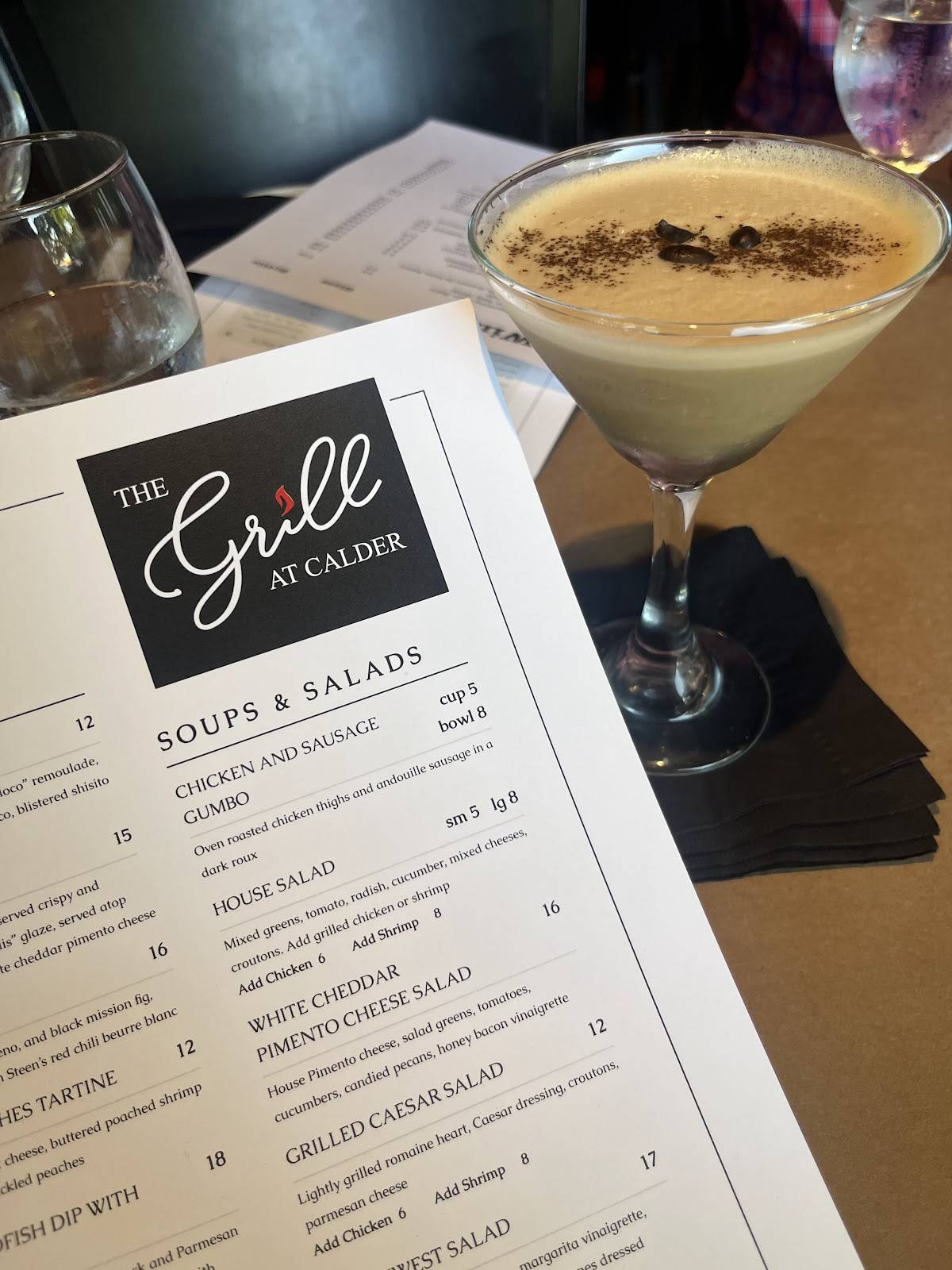Menu at The Grill at Calder steakhouse, Beaumont