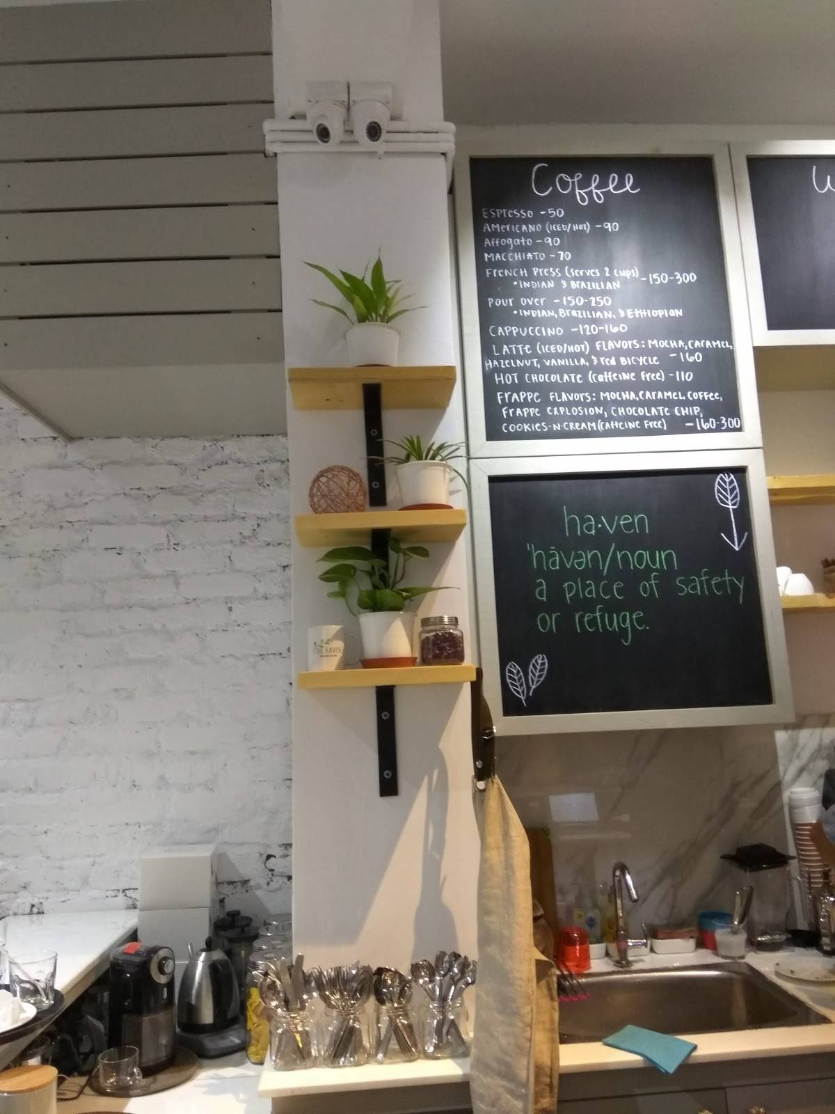 Menu at The Haven International Coffee House, Noida